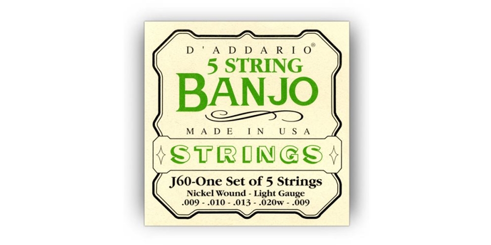 Lanham Music - D'Addario EJ60 Light Loop End 5-String Banjo Strings